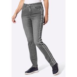 Bequeme Jeans Casual Looks, Damen, Gr. 25, Kurzgr&ouml;&szlig;en, light grau, denim, 99% Baumwolle, 1% Elasthan, unifarben, lang, Jeans