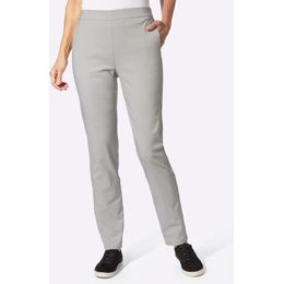 Thermohose Classic Basics, Damen, Gr. 22, Kurzgr&ouml;&szlig;en, hellgrau, 72% Viskose, 25% Polyamid, 3% Elasthan, unifarben, Hosen Thermohose