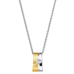 Kette mit Anh&auml;nger Lady, bicolor, Halsketten, Damen, Metall