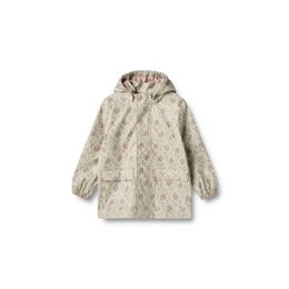 Allwetterjacke Wheat "Wheat Rainwear Ollo Jacket", M&auml;dchen, Gr. 116, slightly gr&uuml;n flowers, 55% Polyester, 45% Polyurethan, mehrfarbig, normal, ohne Ausschnitt, Jacken, reflektierend