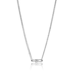 Collier MARC LAUDER "MNA07SS", silber, Halsketten, Damen, 44.5-50cm, Edelstahl, L: 44 50, Collier