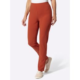 Webhose Classic Basics, Damen, Gr. 38, Normalgr&ouml;&szlig;en, orange (rostrot), 96% Polyester, 4% Elasthan, unifarben, Hosen