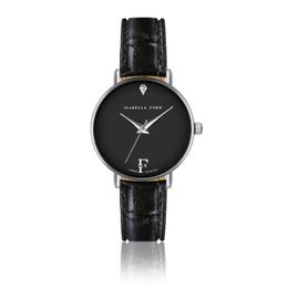 Quarzuhr ISABELLA FORD "FC1-S074S", schwarz croco, Armbanduhren, Damen, Quarzuhr