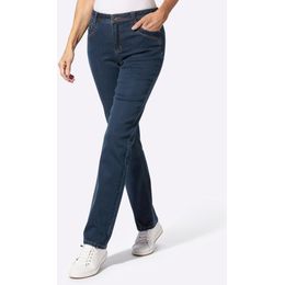 Bequeme Jeans Casual Looks, Damen, Gr. 25, Kurzgr&ouml;&szlig;en, blau, stone, washed, 95% Baumwolle, 3% Polyester, 2% Elasthan, unifarben, lang, Jeans