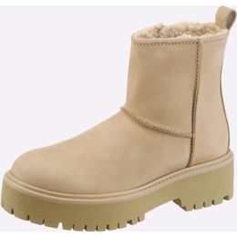 Stiefelette Heine, Damen, Gr. 38, sand, Leder, Rindsleder, Schuhe Stiefelette
