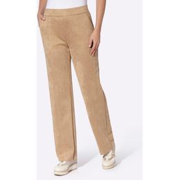 Webhose Classic Basics, Damen, Gr. 38, Normalgr&ouml;&szlig;en, camel, 94% Polyester, 6% Elasthan, unifarben, Hosen