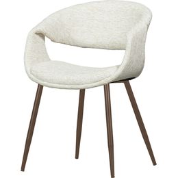 Esszimmerstuhl Woood "Yossi mit Gewebtem Bezug und Armlehnen B 57 x T 57 x H 78 cm (2er-Set)", natur, B:57cm H:78cm T:57cm, St&uuml;hle, Esszimmerstuhl