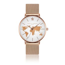 Quarzuhr AMELIA PARKER "AD5-B028R", rose gold, Armbanduhren, Damen, Quarzuhr