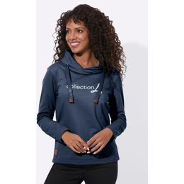 Sweatshirt Casual Looks, Damen, Gr. 52, dunkelblau, 50% Baumwolle, 50% Polyester, unifarben, Sweatshirts Sweatshirt