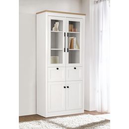 Standvitrine OTTO HOME "Rigny", wei&szlig;, B:79cm H:180cm T:39cm, Holzwerkstoff, Schr&auml;nke, Standvitrine