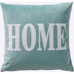Kissenh&uuml;lle, mint, wei&szlig;, B:40cm L:40cm, Polyester, 100% Polyester, Kissenbez&uuml;ge, Kissenh&uuml;lle