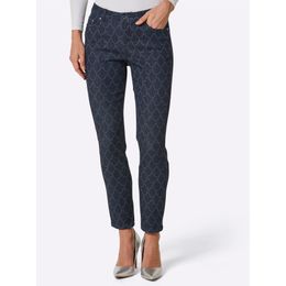 5-Pocket-Jeans CREATION L PREMIUM, Damen, Gr. 50, Normalgr&ouml;&szlig;en, blau (dunkelblau), 32% Baumwolle, 31% Modal, 29% Polyester, 7% Viskose, 1% Elasthan, unifarben, lang, Jeans 5-Pocket-Jeans