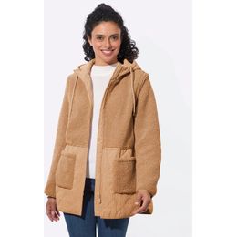 Doppeljacke Inspirationen, Damen, Gr. 44, beige (camel), 100% Polyester, unifarben, Jacken