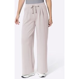 Jerseyhose Heine, Damen, Gr. 48, Normalgr&ouml;&szlig;en, beige (hellgrau), 50% Modal, 44% Polyester, 6% Elasthan, unifarben, Hosen Jerseyhose