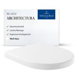 Villeroy & Boch WC-Sitz VILLEROY & BOCH "WC-Sitz Architectura 445 x 374 x 59 mm wei&szlig;", wei&szlig;, B:36,8cm H:4,9cm L:43,8cm, WC-Sitze, SoftClose, QuickRelease