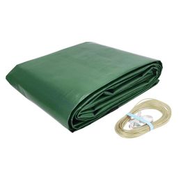 Abdeckplanen f&uuml;r Rechteckbecken mit Luftkissen - SET Gr&uuml;n 350 x 700 cm mit 13 Luftkissen