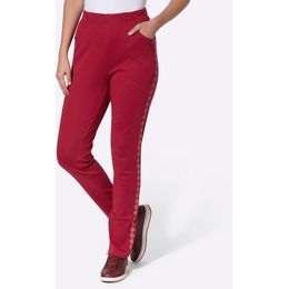 Schlupfhose Classic Basics, Damen, Gr. 38, Normalgr&ouml;&szlig;en, kirsche, 100% Baumwolle, gemustert, unifarben, Hosen Schlupfhose