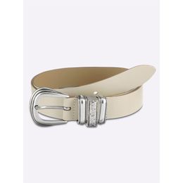 Lederg&uuml;rtel Heine, Damen, Gr. 105, beige, G&uuml;rtel Lederg&uuml;rtel