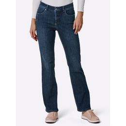 Bequeme Jeans Ascari, Damen, Gr. 36, Normalgr&ouml;&szlig;en, blau, stone, washed, 87% Baumwolle, 9% Polyester, 4% Elasthan, unifarben, lang, Jeans