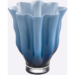 HEINE HOME Tischvase, blau, B/H/T: 20cm x 25cm x 21cm, Vasen