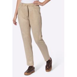 Webhose Classic Basics, Damen, Gr. 38, Normalgr&ouml;&szlig;en, beige, 95% Polyester, 5% Elasthan, unifarben, Hosen
