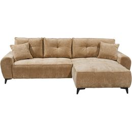 Ecksofa ED EXCITING DESIGN, braun, B:284cm H:48cm T:191cm, 100% Polyester, Sofas, Ecksofa