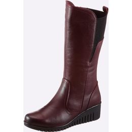 Stiefel Gemini, Damen, Gr. 37, burgund, Glattleder, Basic, Schuhe Stiefel