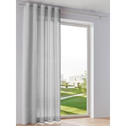 Gardine HEINE HOME Gr. 3, anthrazit, wei&szlig;, B:140cm H:225cm, Polyester, Gardinen, Gardine