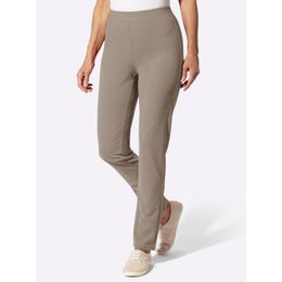 Webhose Classic Basics, Damen, Gr. 38, Normalgr&ouml;&szlig;en, beige (sesam), 96% Polyester, 4% Elasthan, unifarben, Hosen