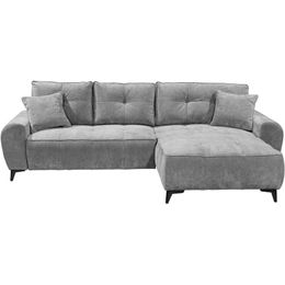 Ecksofa ED EXCITING DESIGN, grau, B:284cm H:48cm T:191cm, 100% Polyester, Sofas, Ecksofa
