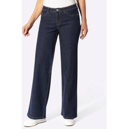 Bequeme Jeans Casual Looks, Damen, Gr. 42, Normalgr&ouml;&szlig;en, dunkelblau, 99% Baumwolle, 1% Elasthan, unifarben, lang, Jeans