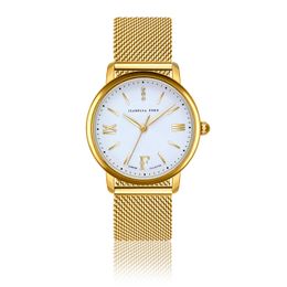 Quarzuhr ISABELLA FORD "FA5-B038G", gold, Armbanduhren, Damen, Quarzuhr