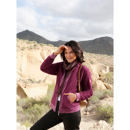 Boucl&egrave;jacke Casual Looks, Damen, Gr. 36, bordeaux, 98% Polyester, 2% Elasthan, unifarben, Jacken