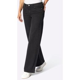 Bequeme Jeans Casual Looks, Damen, Gr. 20, Kurzgr&ouml;&szlig;en, schwarz denim, 99% Baumwolle, 1% Elasthan, unifarben, lang, Jeans