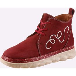 Stiefelette Gemini, Damen, Gr. 36, kirsche, Nubukleder, Schuhe Stiefelette