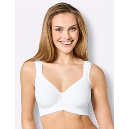 B&uuml;gel-BH, Damen, Gr. 100, Cup F, wei&szlig;, 70% Polyamid, 17% Polyester, 13% Elasthan, BHs B&uuml;gel-BH