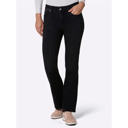 Bequeme Jeans Ascari, Damen, Gr. 23, Kurzgr&ouml;&szlig;en, dunkelgrau, denim, 87% Baumwolle, 9% Polyester, 4% Elasthan, unifarben, lang, Jeans