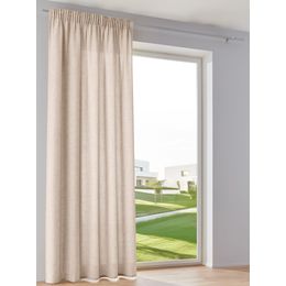 Vorhang HEINE HOME Gr. 1, beige, B:140cm H:145cm, Polyester, Gardinen