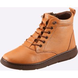Stiefelette Andrea Conti, Damen, Gr. 39, cognac, Glattleder, Schuhe Stiefelette