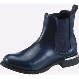 Stiefelette Heine, Damen, Gr. 36, marine, Synthetik, Schuhe Stiefelette