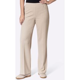 Webhose Heine, Damen, Gr. 38, Normalgr&ouml;&szlig;en, beige, 75% Polyester, 20% Viskose, 5% Elasthan, unifarben, Hosen