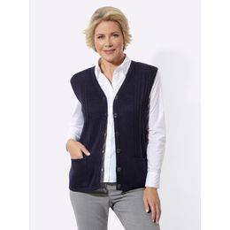 Strickweste CLASSIC, Damen, Gr. 38, marine, 70% Polyacryl, 30% Schurwolle, unifarben, Westen Strickweste