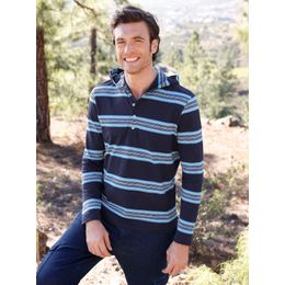 Langarmshirt Catamaran "Langarm-Shirt", Herren, Gr. 48/50, marine, gestreift, 100% Baumwolle, unifarben, Rundhals, Shirts Langarmshirt
