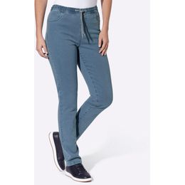Thermojeans Classic Basics, Damen, Gr. 25, Kurzgr&ouml;&szlig;en, blau, bleached, 81% Baumwolle, 17% Polyester, 2% Elasthan, unifarben, lang, Jeans Thermojeans