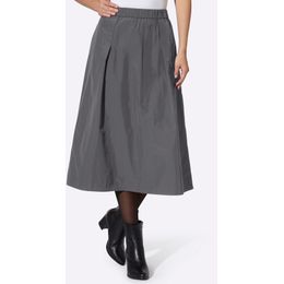 Schlupfrock Heine, Damen, Gr. 38, anthrazit, 100% Polyester, unifarben, wadenlang, R&ouml;cke