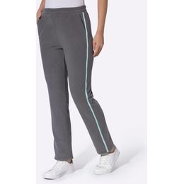 Fleecehose, Damen, Gr. 44, Normalgr&ouml;&szlig;en, anthrazit, 100% Polyester, unifarben, Hosen Fleecehose