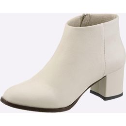 Stiefelette Andrea Conti, Damen, Gr. 36, creme, Glattleder, Leder, Rindsleder, Schuhe Stiefelette