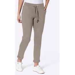 Sweathose Classic Basics, Damen, Gr. 27, Kurzgr&ouml;&szlig;en, beige (taupe), 100% Baumwolle, unifarben, Hosen Sweathose