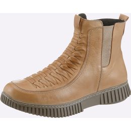 Stiefelette Gemini, Damen, Gr. 37, camel, Glattleder, Schuhe Stiefelette