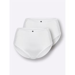 w&auml;schepur H&uuml;ftslip W&Auml;SCHEPUR, Damen, Gr. 48, 2 Stk., wei&szlig;, 85% Polyamid, 15% Elasthan, Unterhosen